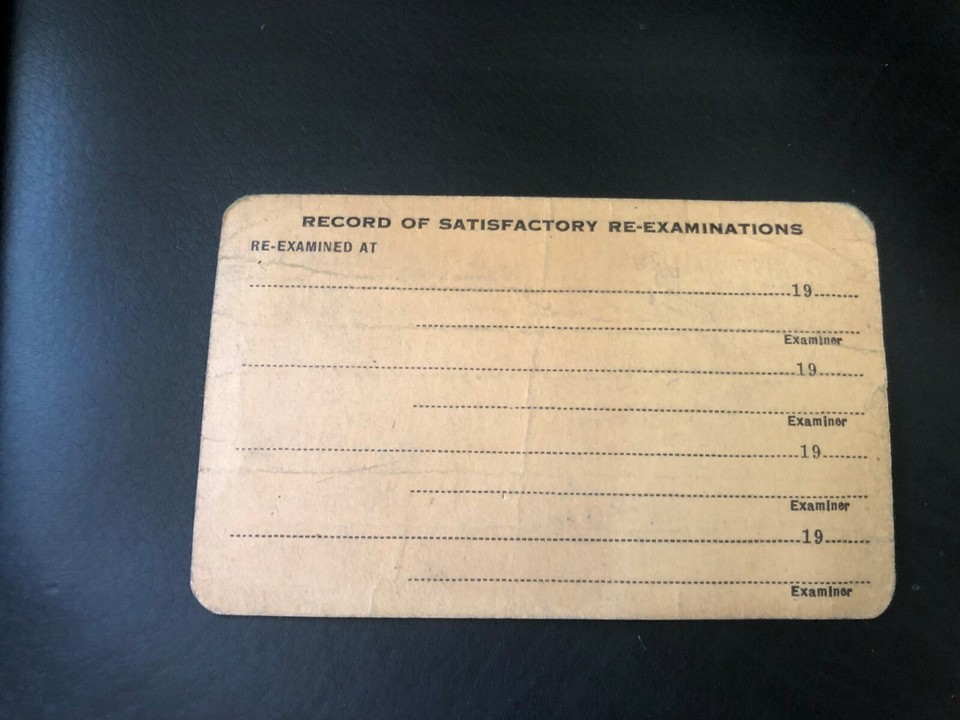 1928 Oregon Washington Railroad Certificate of Examination - Section ...