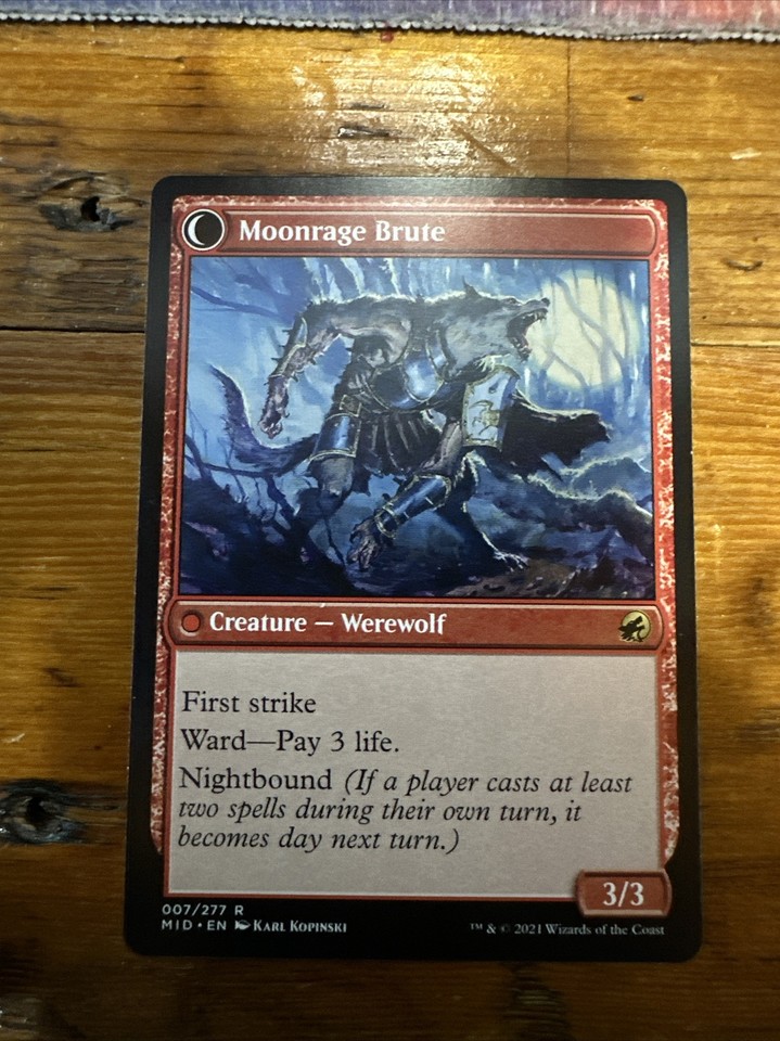 MTG Brutal Cathar Moonrage Brute Innistrad: Midnight Hunt 007/277 (Pack Fresh) | eBay