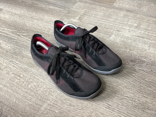 Clarks Collection 13291 Womens Size 6.5 Wide Black Pink Lace Up Slip On ...