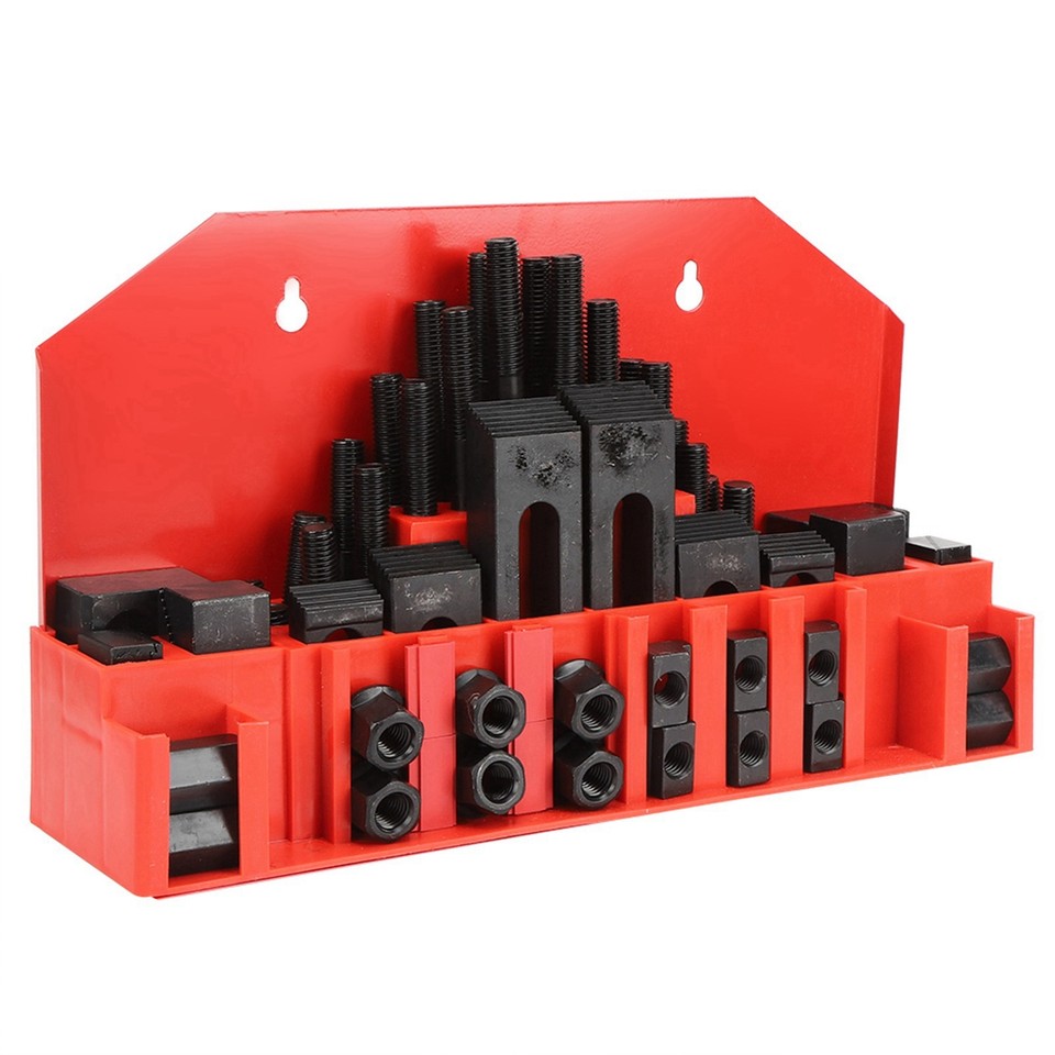 58Pcs M10 T-Slot Clamp Kit for Lathe Milling & Machine Worktables ...