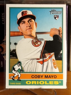 COBY MAYO 2025 Topps Heritage Baseball Rookie Card #340 Baltimore ...