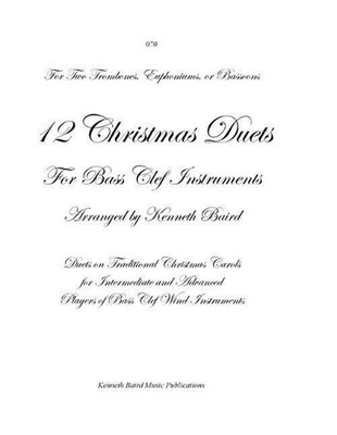 12 Christmas Duets for Bass Clef Instruments: Duets on Traditional ...