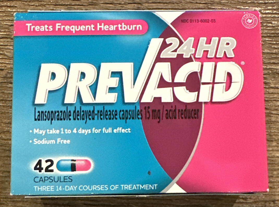 Prevacid 24 HR Lansoprazole Acid Reducer Delayed-Release 15 mg - 42 ...