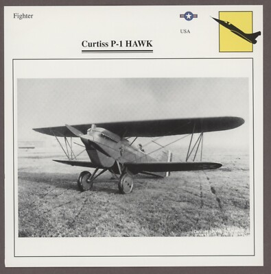 Curtiss P-1 Hawk Warplanes Military Aircraft Edito Service Card USA | eBay