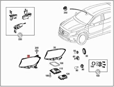 Genuine MERCEDES BBDC X156 GLA-CLASS X156 Lamp unit 1569062900 | eBay