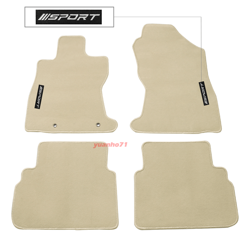 For 22-25 Subaru WRX Floor Mat Carpet Beige Non-slip Nylon Front Rear w ...