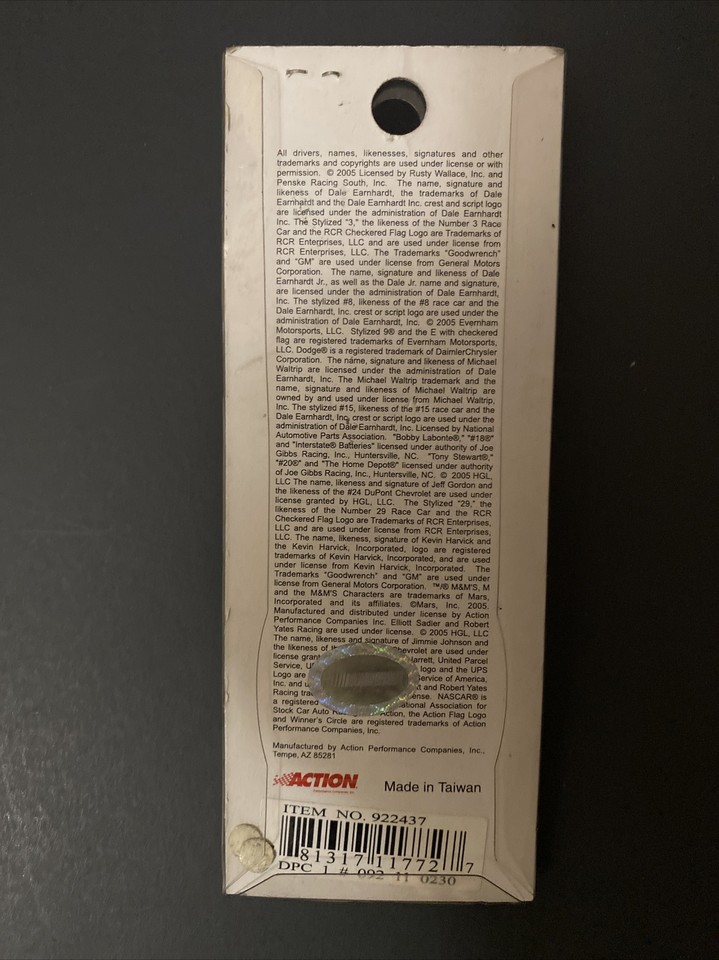 Tony Stewart #20 Home Depot NASCAR Keychain 2005 BRAND NEW + FREE SHIP ...