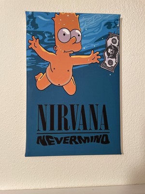 Cadre Nirvana / Simpsons 30x20 cm - toile sur chassis bois | eBay