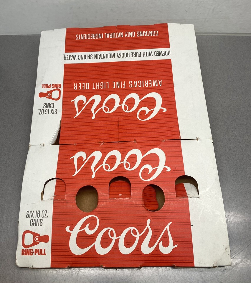 Vintage Coors Six Pack Cardboard Beer Can Carrier Holder | eBay