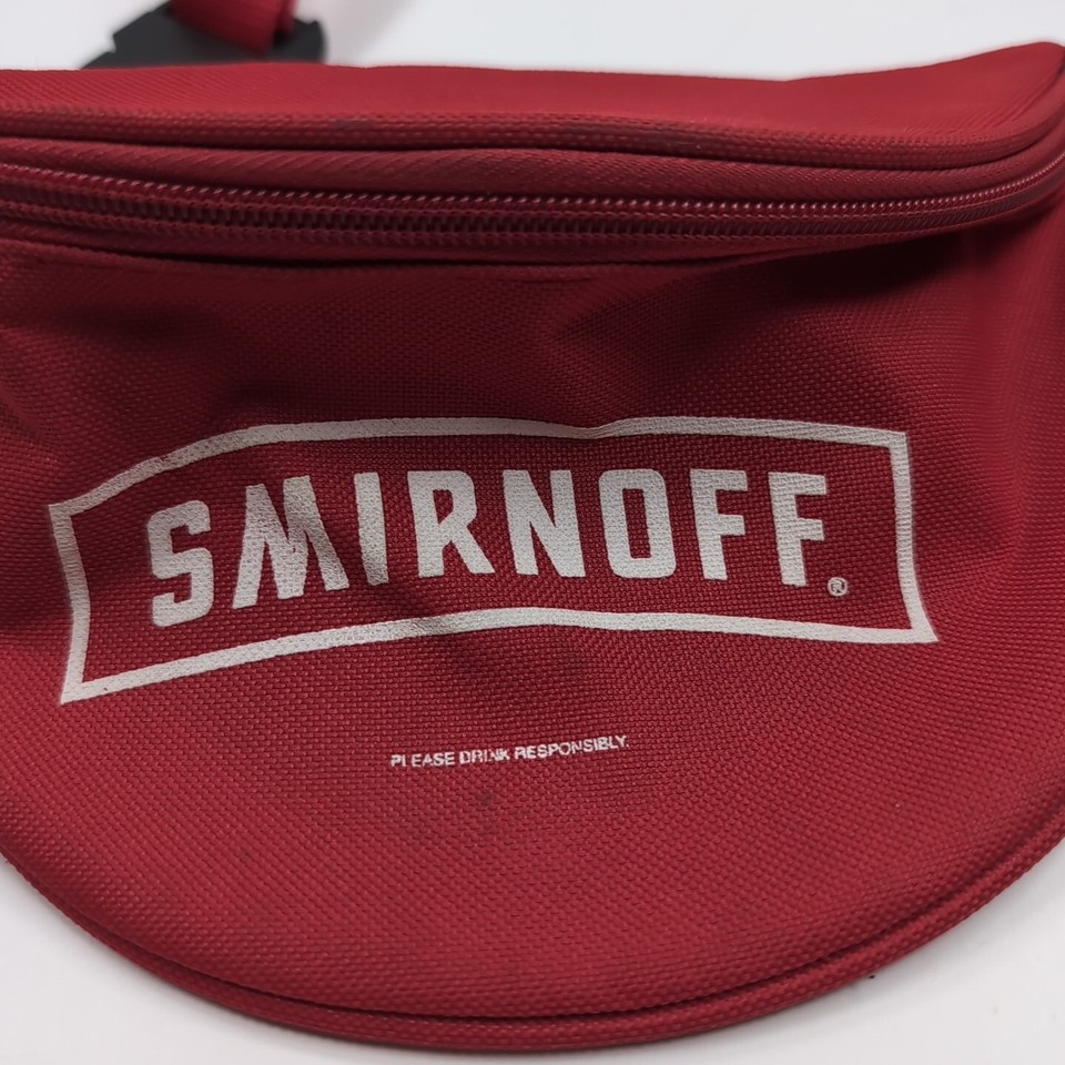 Smirnoff Red Fanny Pack Waist Hip Bag Adjustable Vodka Phone & Key ...