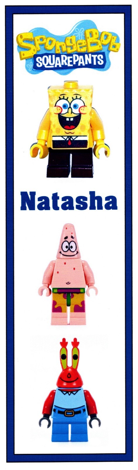 Personalised Spongebob Squarepants Laminated Bookmark NEW Free P+P | eBay