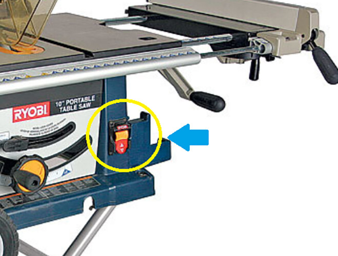Switch Assembly For 10" Ryobi Portable Table Saw RTS10G BRTS30 RTS10 ...