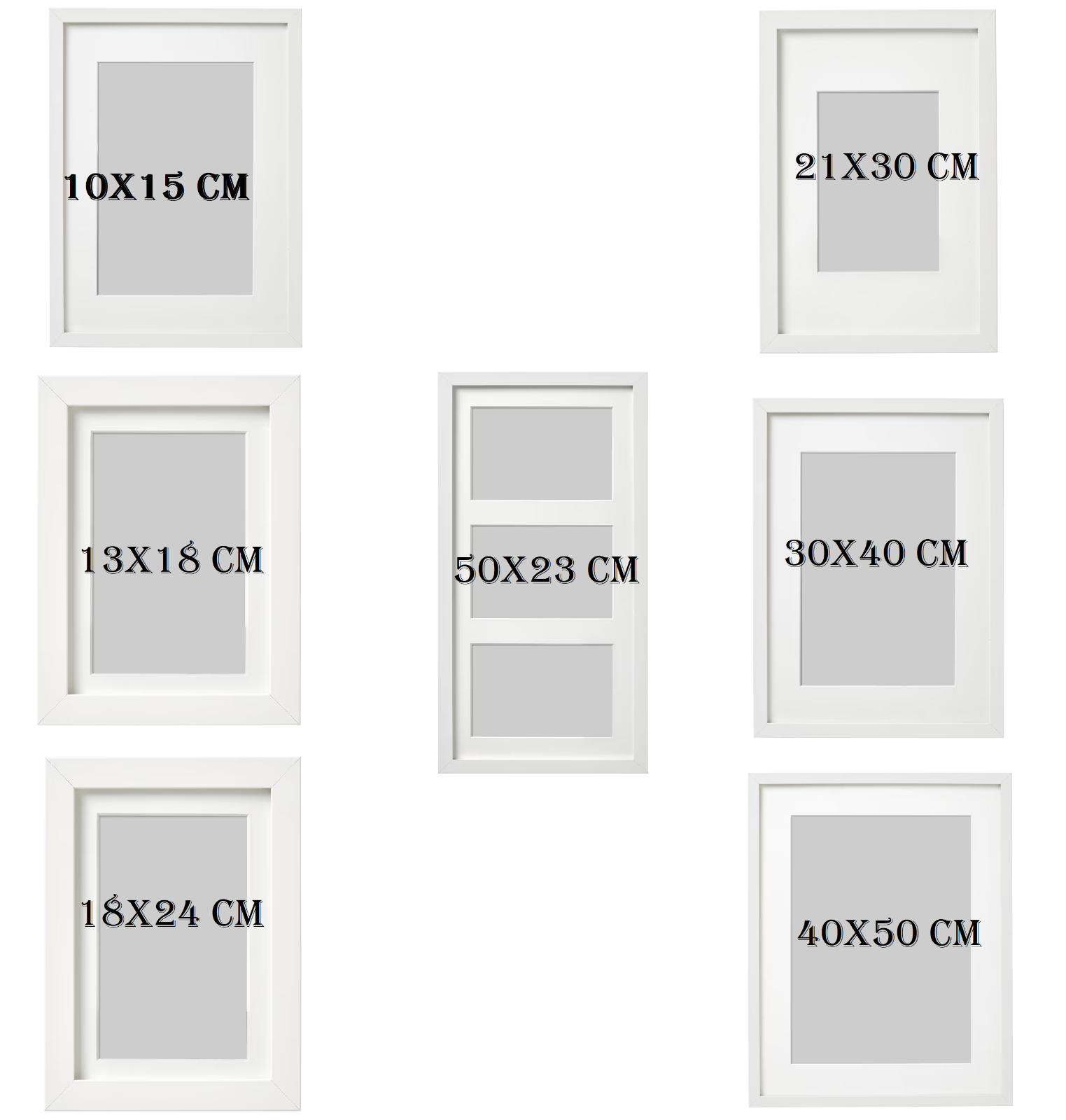 IKEA Ribba White Picture Photo Frame Square Photo Display frames ...