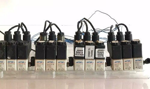 12 Pcs AirTAC 3V1-06 Solenoid Valve Manifold W/ IP65 Solenoid Coil | eBay