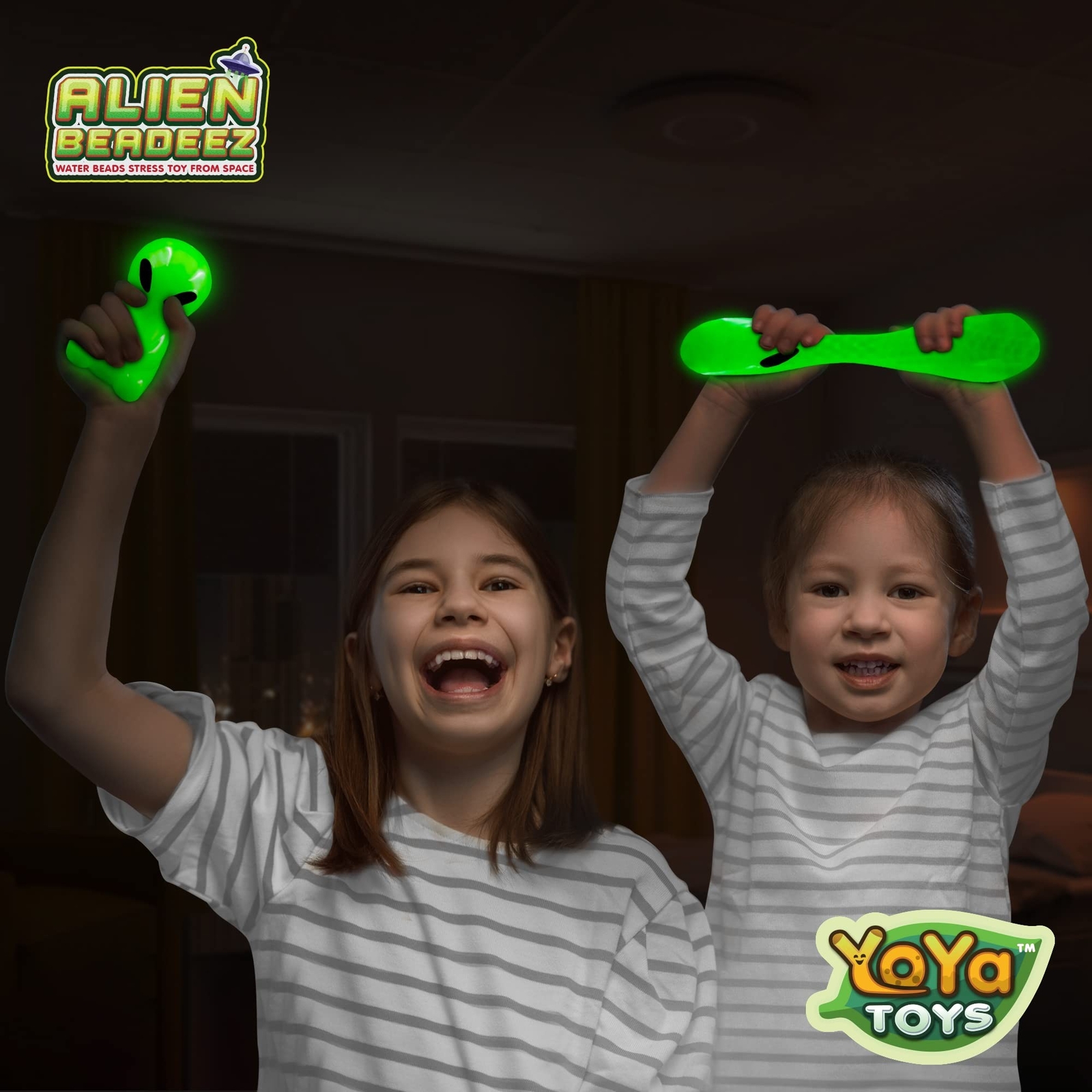 YoYa Toys Alien Beadeez Stress Ball Fidget Toy | Glow in The Dark ...