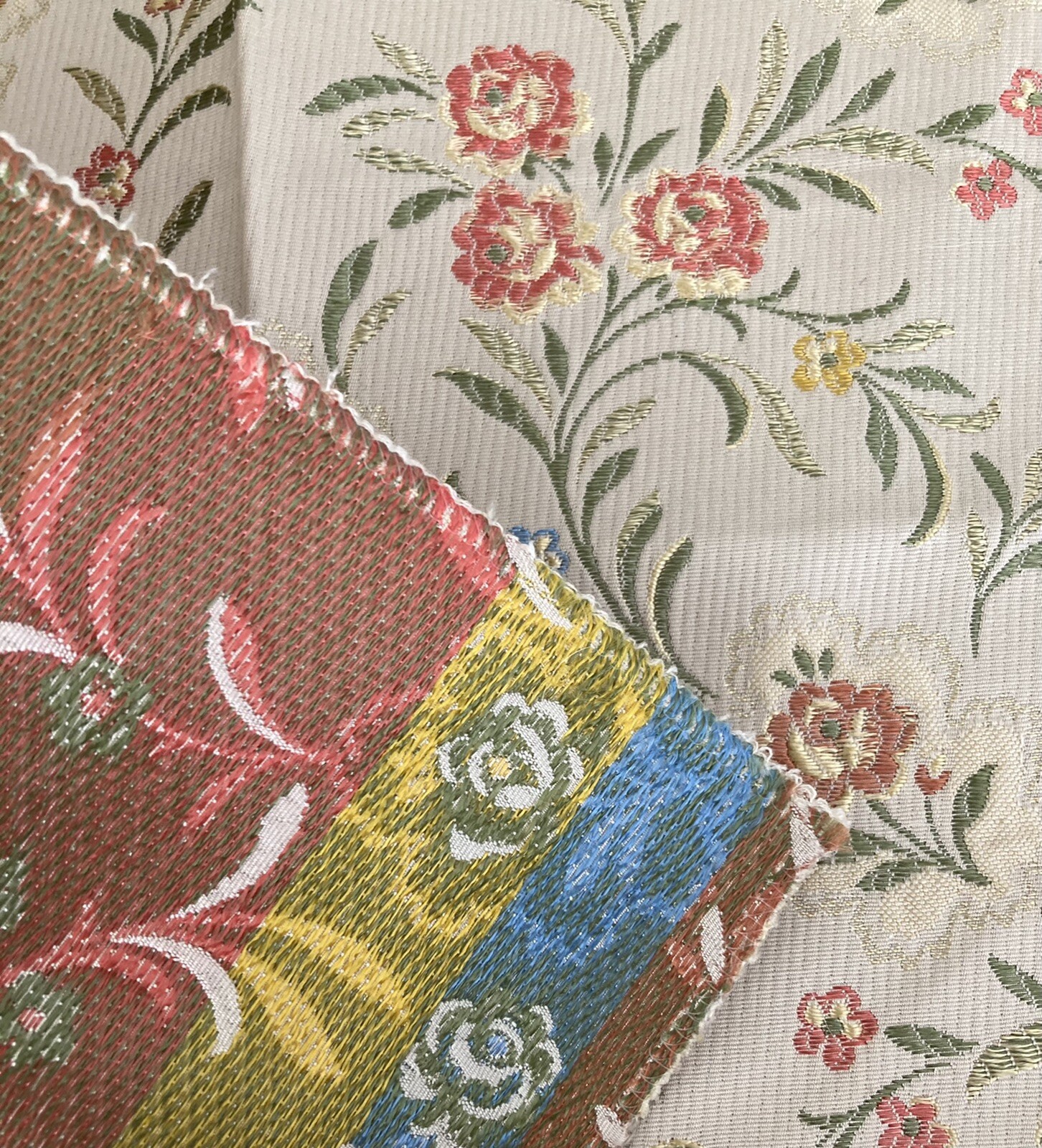 Old World Weavers Scalamandre Penelope Embroidered Lampas Fabric | eBay