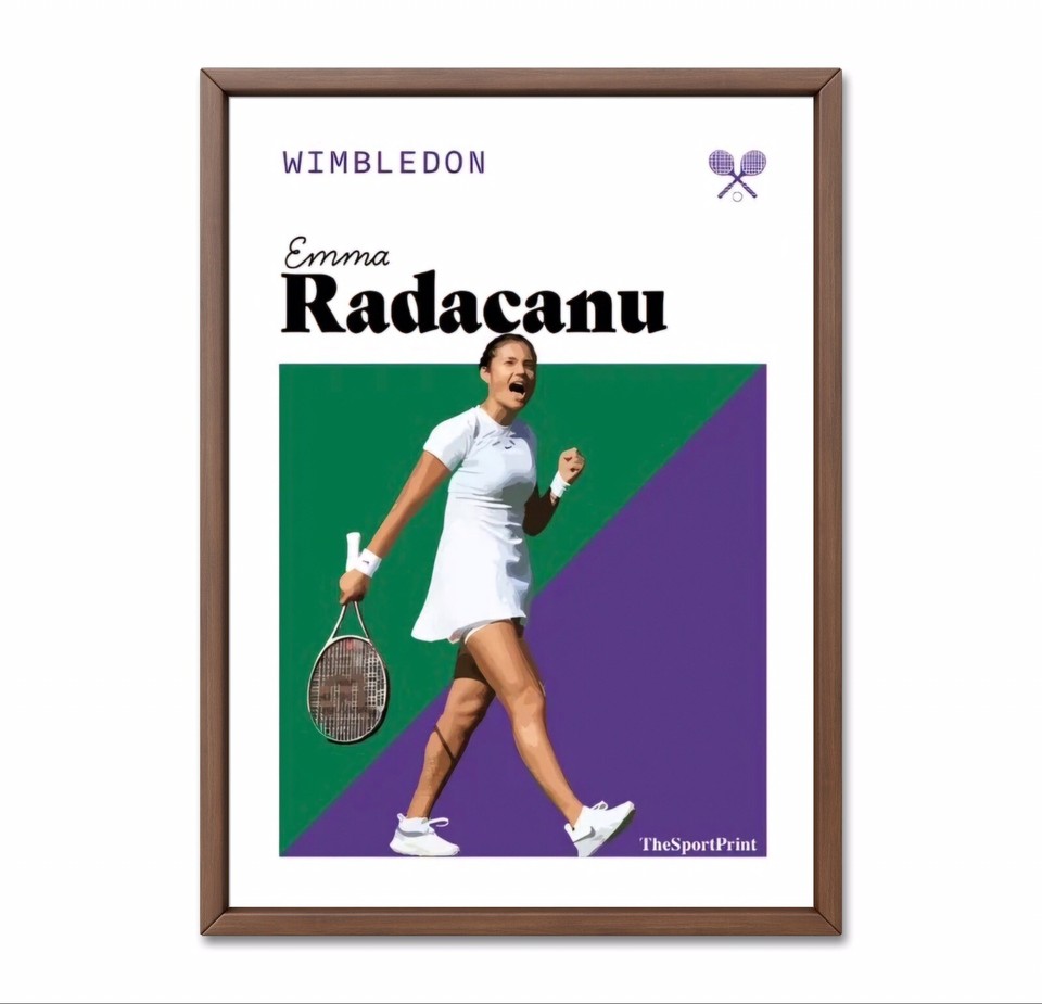 Wimbledon Tennis Poster, Emma Radacanu, Center Court Print, Grandslam ...