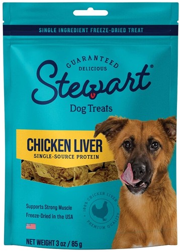Stewart Freeze Dried Chicken Liver Treats Resalable Pouch 3 oz 400962 ...