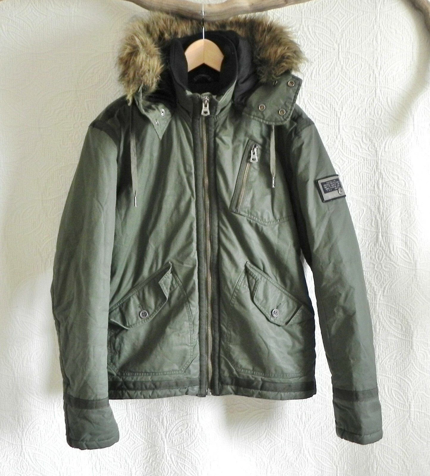 Diesel Military/Field jacket Insulated Faux Fur Remov… - Gem