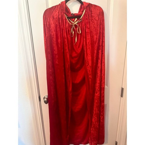 Womens hocus pocus cape velvet red Mary Sarah Winnie Winifred Halloween ...