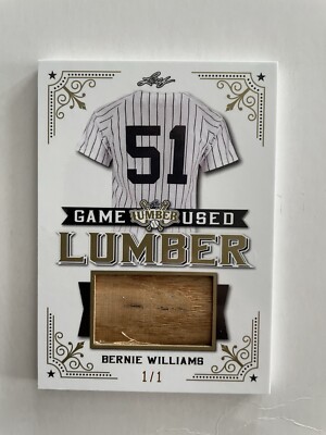 2021 LEAF LUMBER BERNIE WILLIAMS GAME-USED BAT RELIC # 1/1 YANKEES | eBay