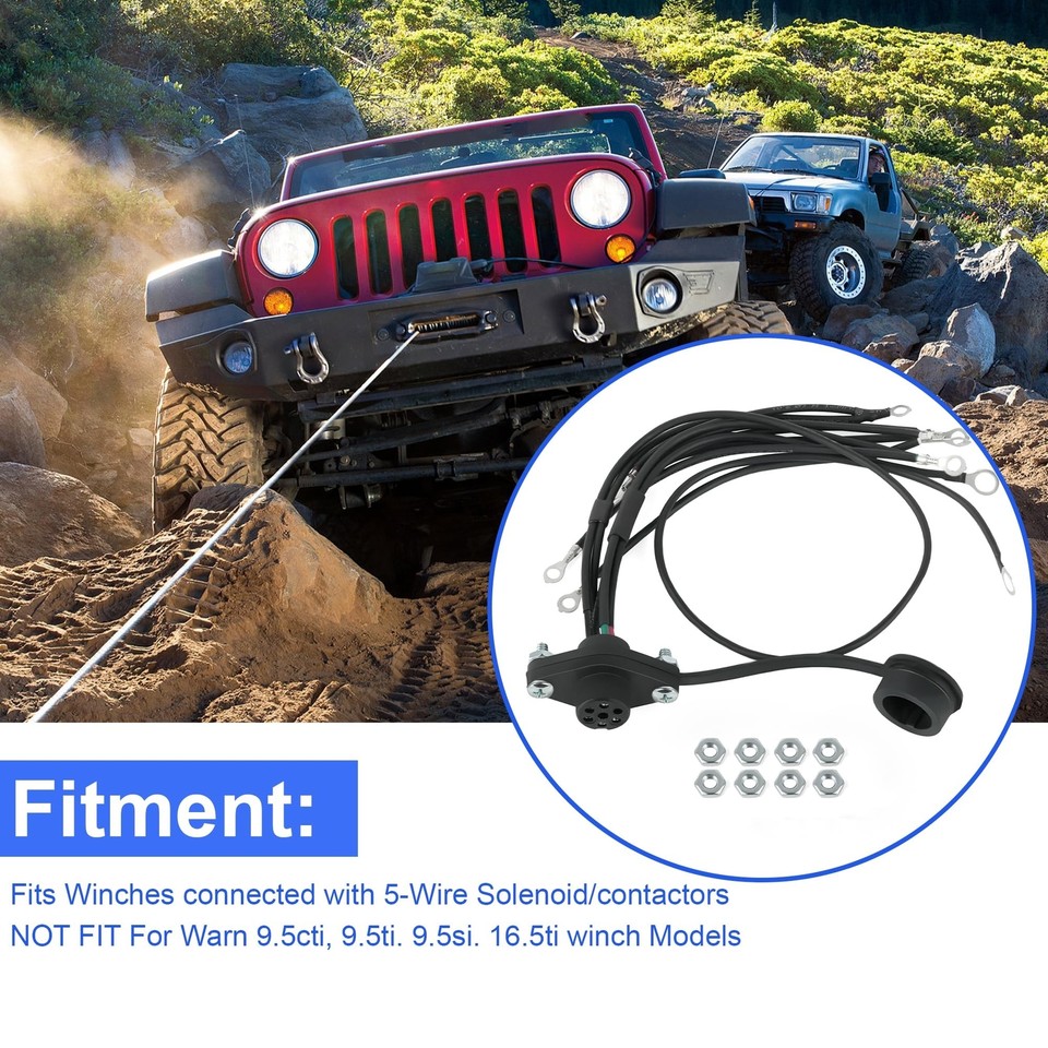 39886 Winch Remote Control Female Socket Wiring Connector Harness Kit ...