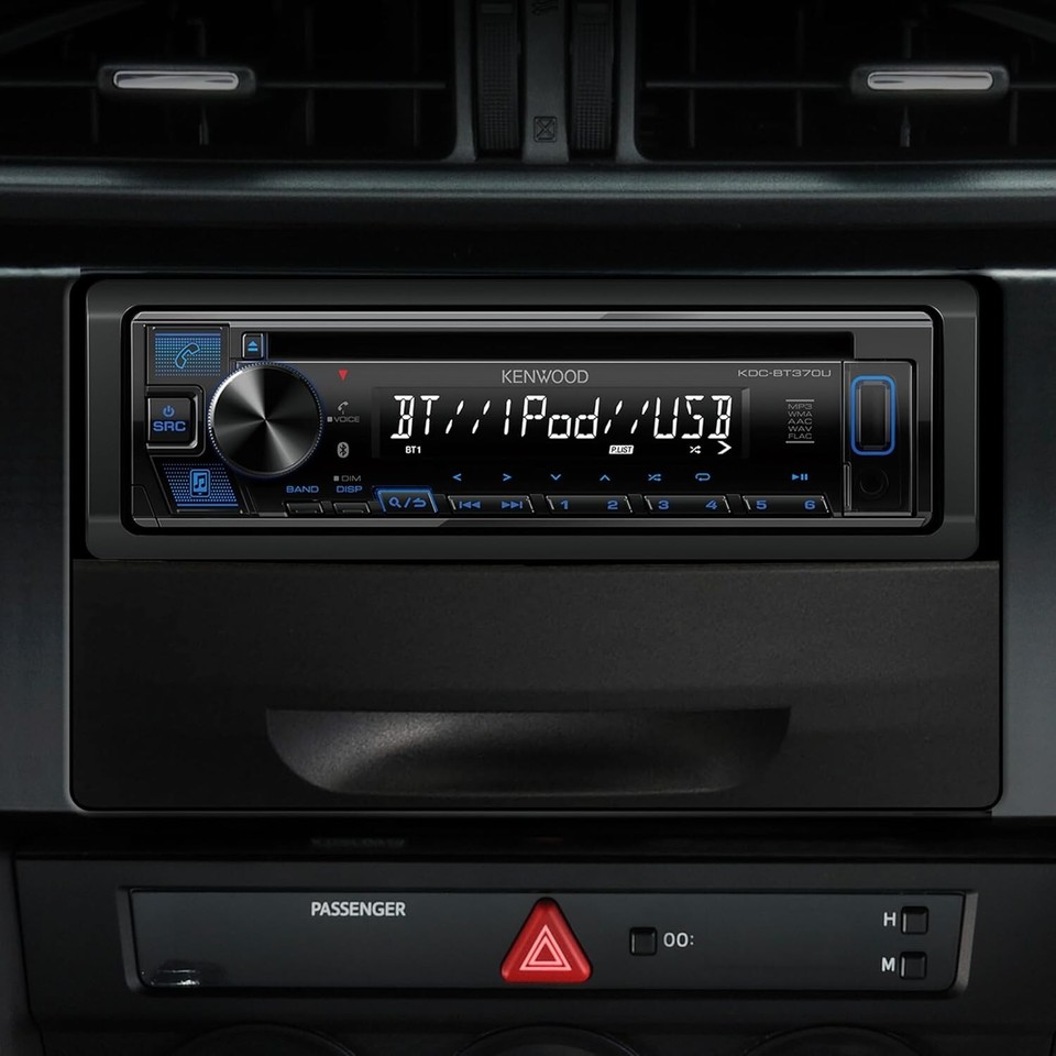 KENWOOD KDC-BT370U CD Car Stereo with Bluetooth AM/FM Radio Front High ...