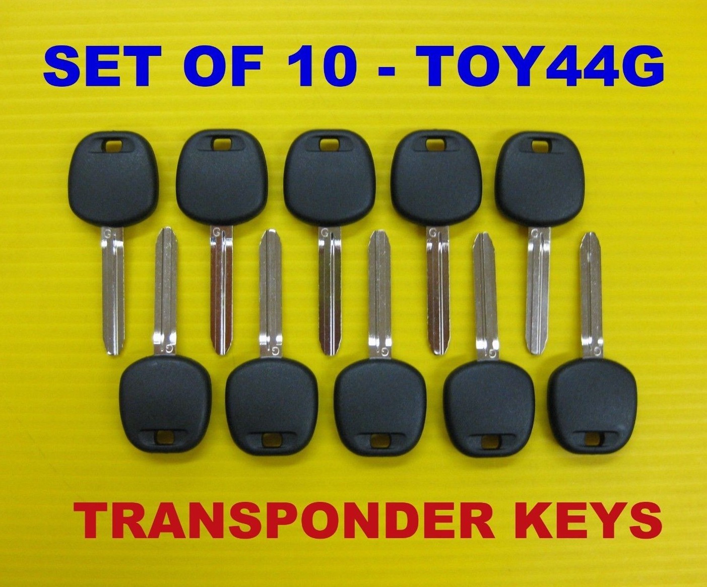 NEW Set of 10 Transponder Chip Key Blank G Stamp TOY44G 89785-08040 ...