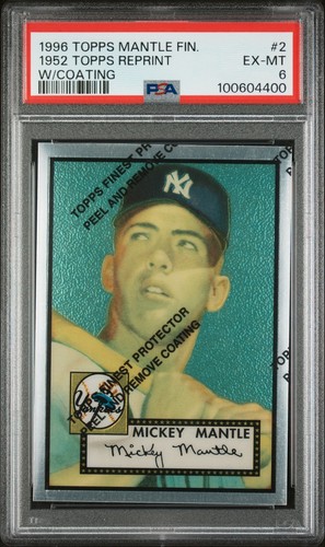 1996 TOPPS MANTLE FINEST W/COATING #2 1952 TOPPS REPRINT PSA 6 | eBay