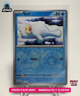 Seel 086/165 Reverse Holo Pokemon TCG: 151 Card Pokémon MINT SHIPS ...