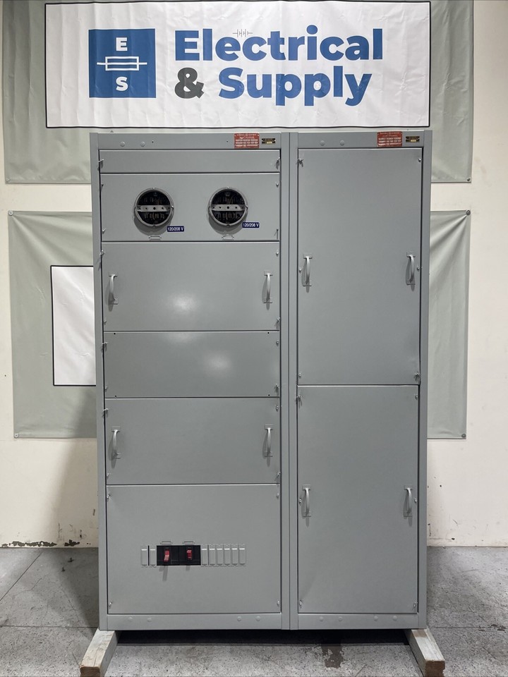 600 Amp GE AV-Line Meter Switchboard 3ph 120/208 3ph 4wire W Pull ...