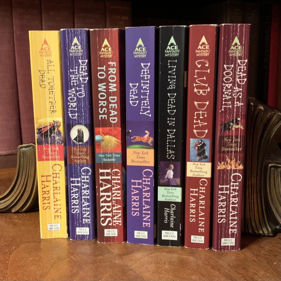 Charlaine Harris 7 Paperback Book Lot: Vampire Romance Fantasy ...