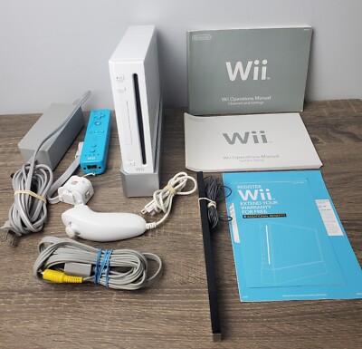 Nintendo Wii RVL-001 USA - With cables and controller, White (Tested ...