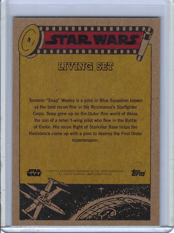 2020 TOPPS STAR WARS LIVING SET FORCE AWAKENS SNAP WEXLEY GREG GRUNBERG ...