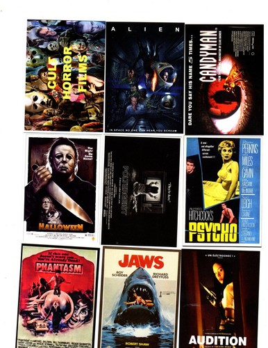 CULT HORROR FILMS CUSTOM TRADING CARD 18 CARDS SERIES SET | eBay