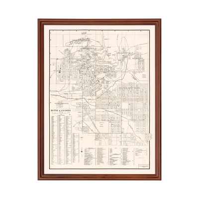 Old Map of Butte, MT 1939 - Vintage Butte Montana Art | eBay