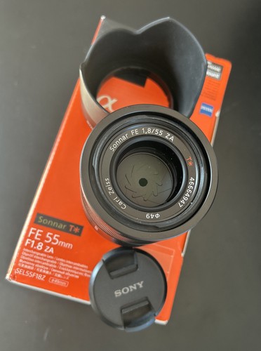 55mm Sony e-mount lens Zeiss Sonnar T SEL55F18Z FE 55mm F1.8 ZA | eBay