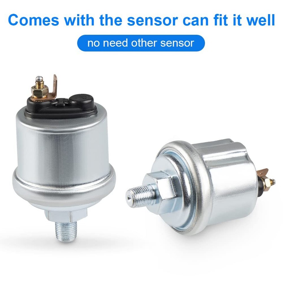 2" 52mm Electronic Oil Pressure Gauge Kit 0-150 PSI Oil Press Meter ...