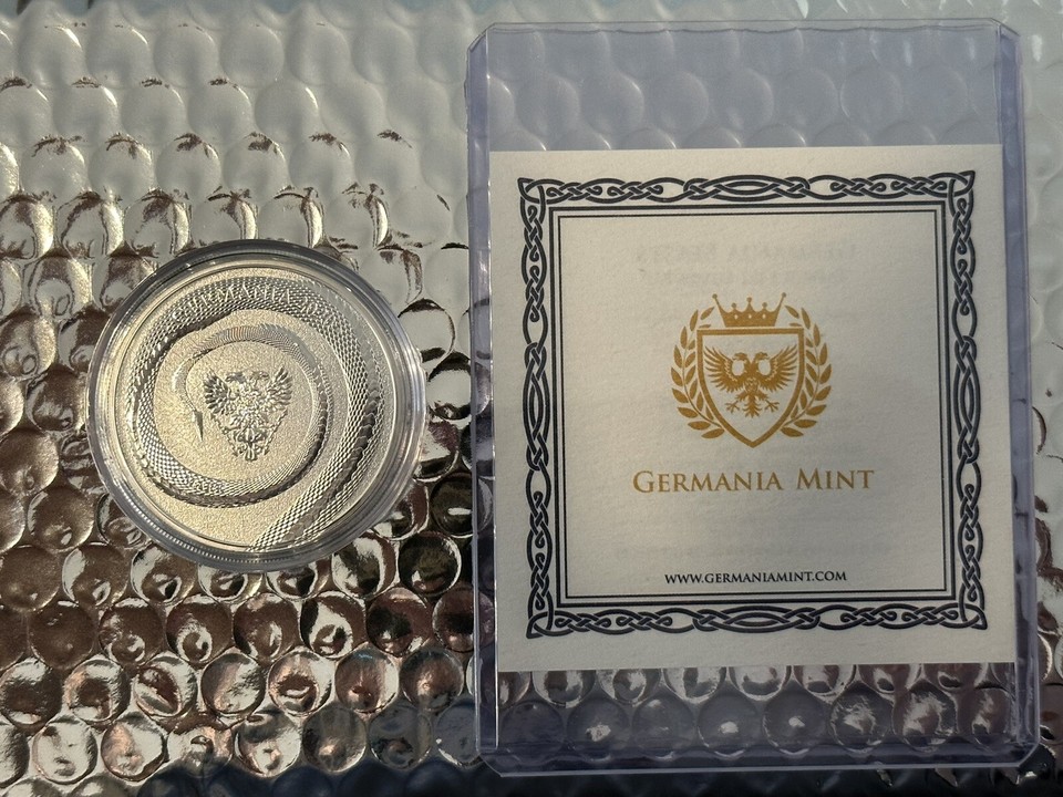 2020 Germania Beasts Fafnir 1 oz .999 Silver Coin in capsule Mythical ...