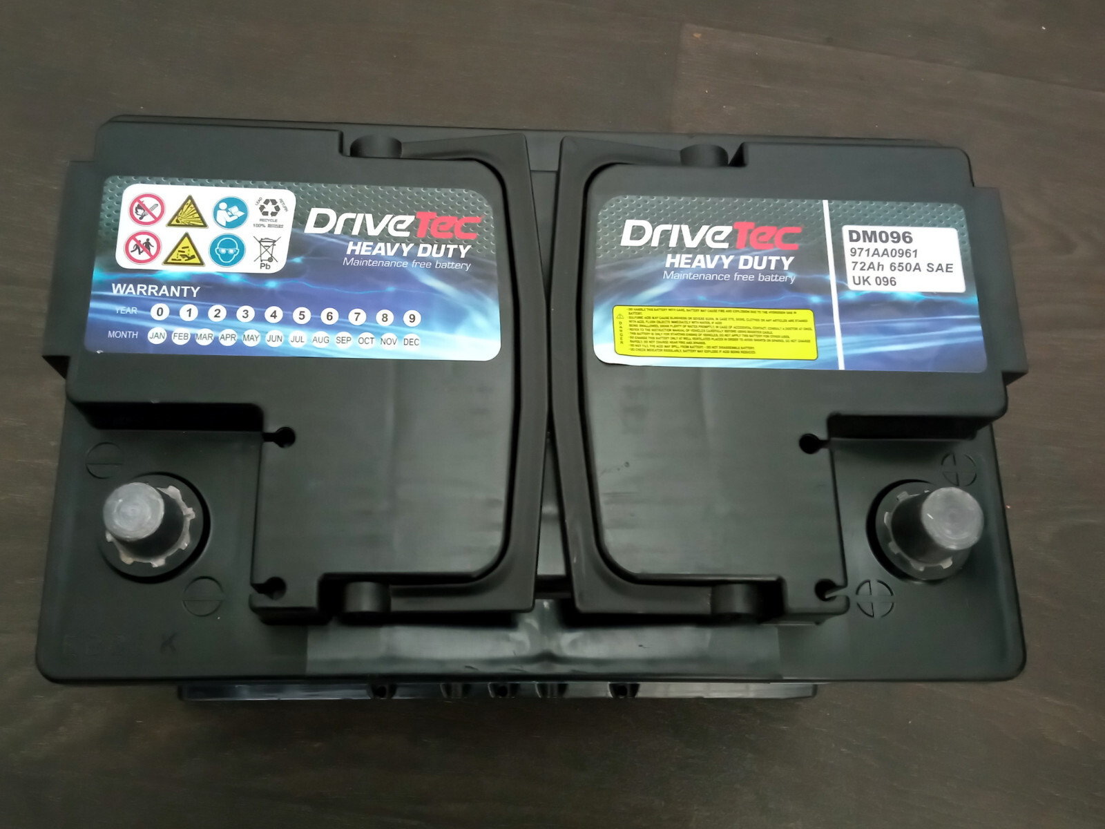 Free Fitting - Drivetec DM096 12V 72AH 650A Car battery 096 100 2 Years ...