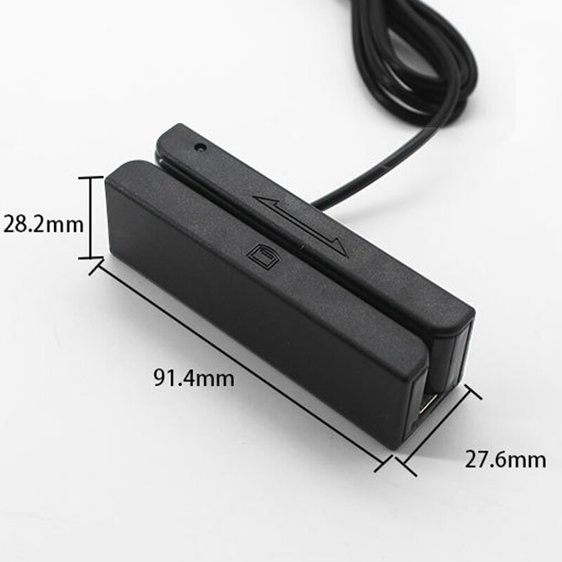 MSR90 USB Magnetic Strip Card Reading Machine Card Reader Stripe 3 ...