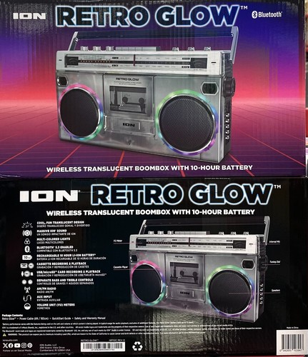 ION Audio Retro Glow Boombox | eBay