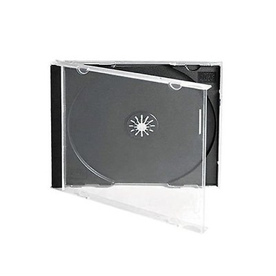 10 x Single Standard 10 mm CD Disc Jewel Case with Black Tray for 1 ...