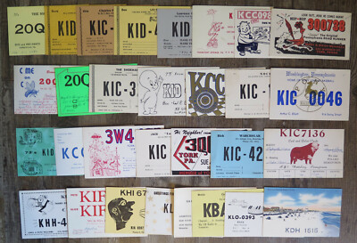 1960s CB Ham Radio Call Cards lot Postcards QSL Pennslyvania ...