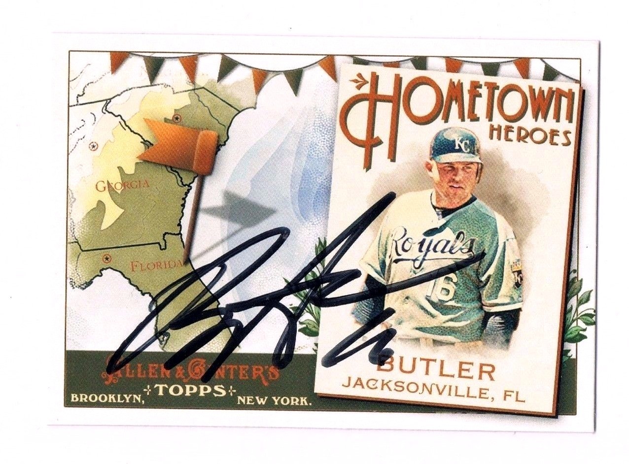 Billy Butler Autographed Auto Signed Ball Baseball Card 2011 Topps ...