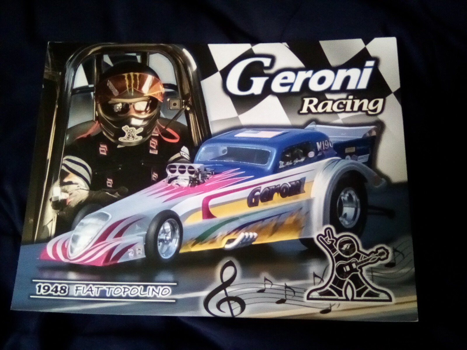 2021 MIKE GERONI 1948 FIAT TOPOLINO NOSTALGIA FUNNY CAR NHRA POSTCARD ...