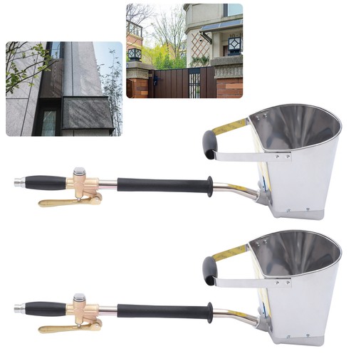 2PCS 4 Jet Stucco Sprayer Plaster Cement Mortar Spray Gun Hopper Wall ...