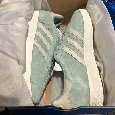 Adidas Women's Gazelle Hazy Green Off White Cloud Sneakers IG4393. Size ...