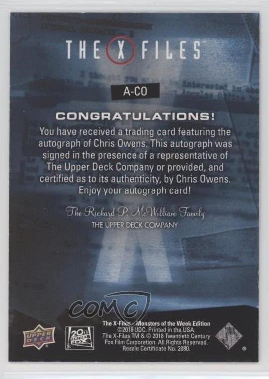 2023 X-Files Monsters of the Week Paranormal Script Chris Owens Mutato ...