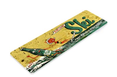 SKI SODA TIN SIGN A MOST REFRESHING CITRUS BEVERAGE DOUBLE COLA COMPANY ...
